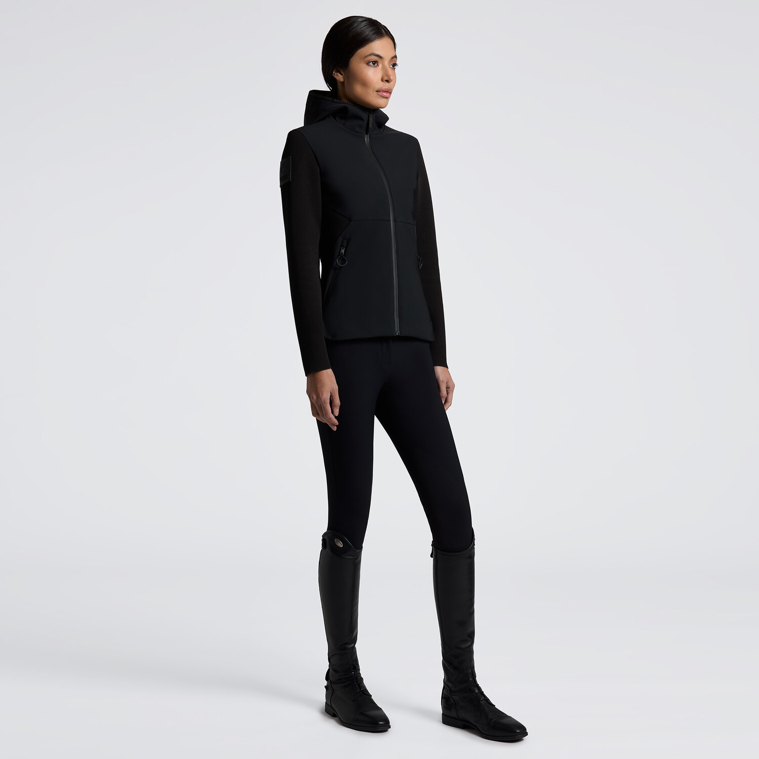 Cavalleria Toscana Women's Softshell Jacket with Tech Knit Sleeves ...